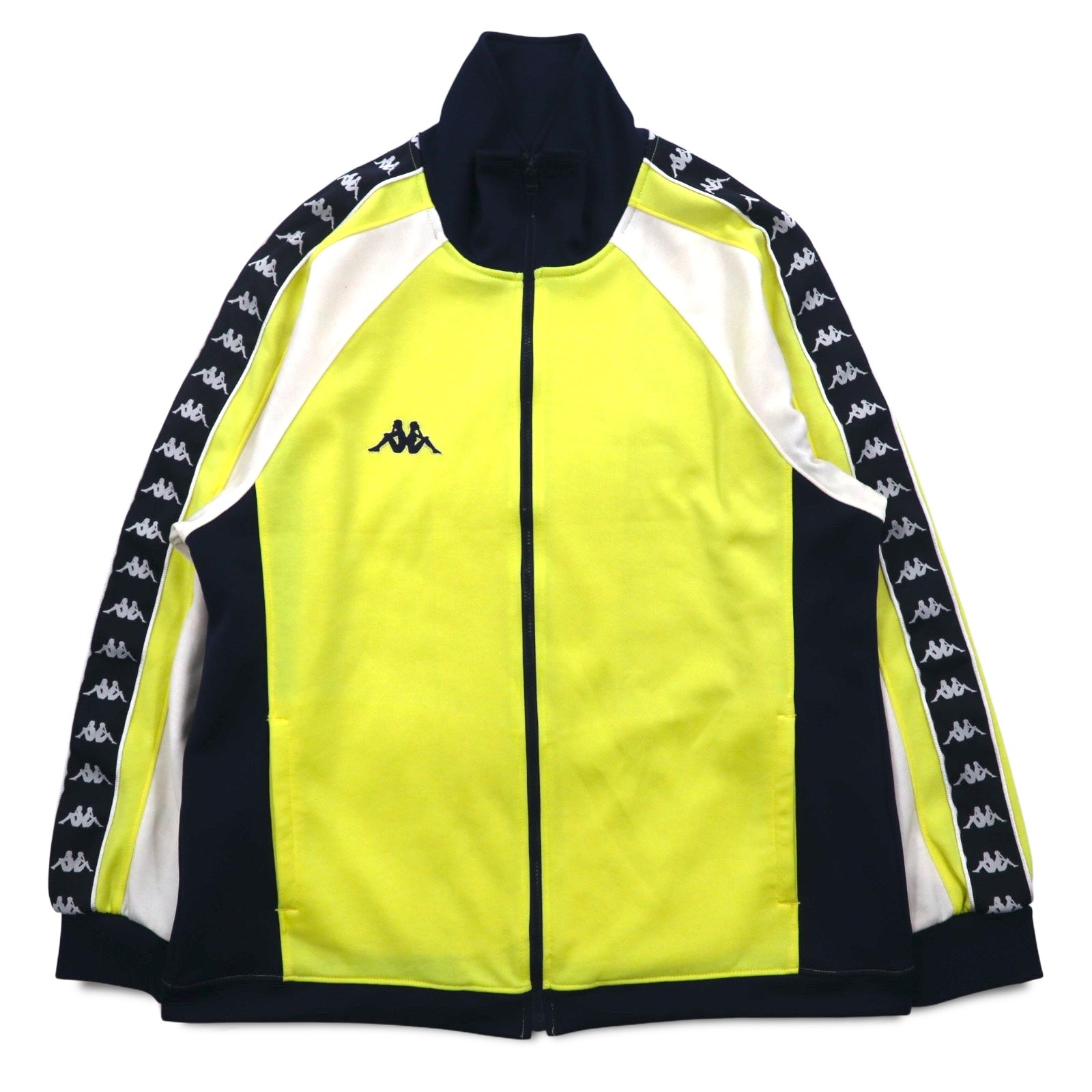 Kappa 90's Track Jacket Jersey L Yellow Logo Tape Sideline Japan Made – 日本然リトテ