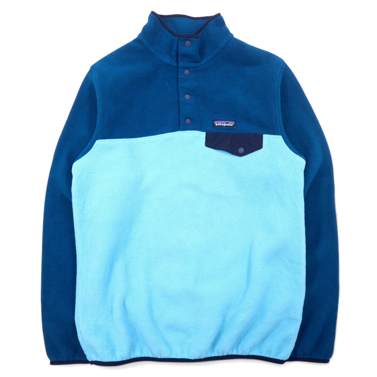 patagonia SYNCHILLA Snap T fleece jacket M blue two-tone polyester ...