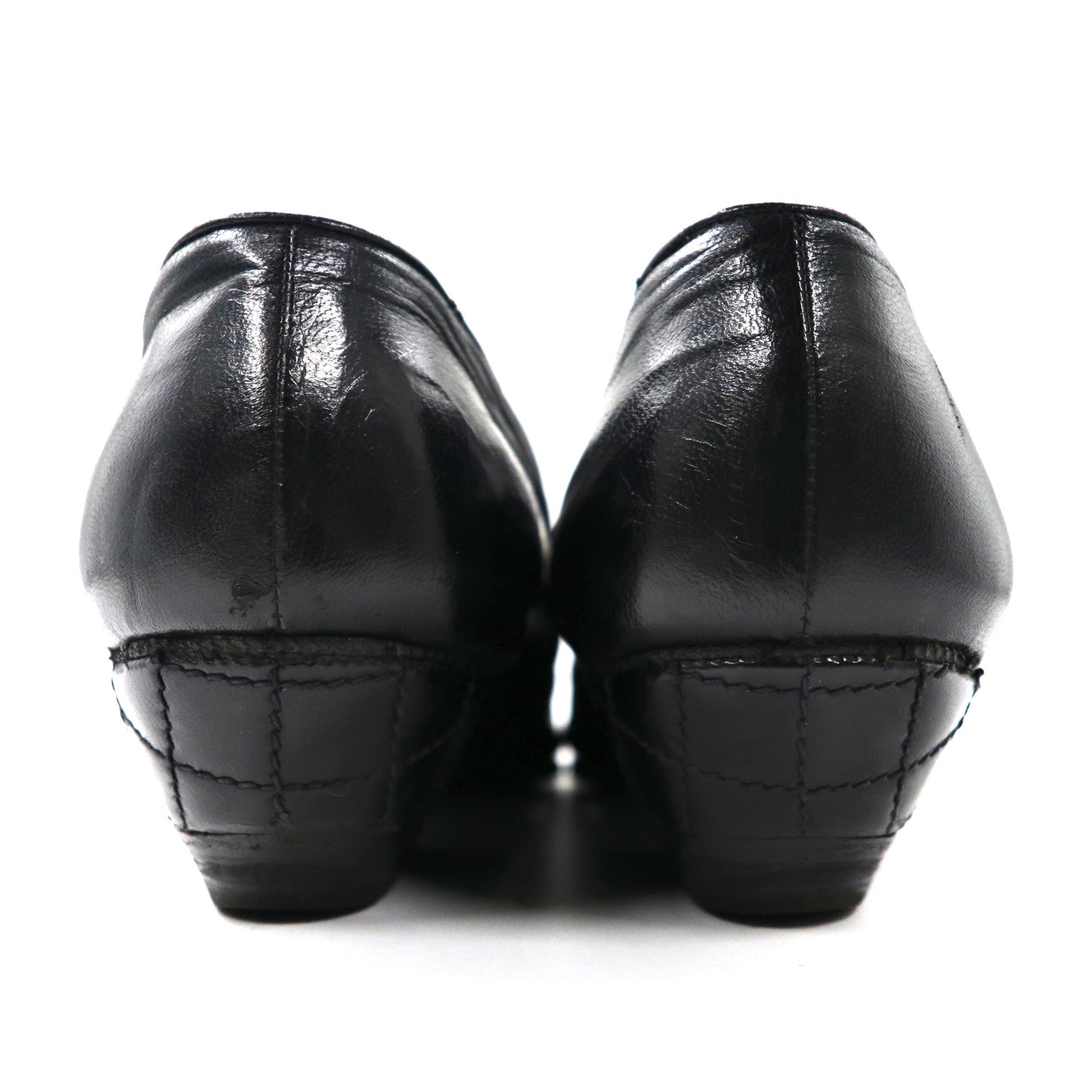 CHANEL Flat Pumps US5 5 Black Leather Quilting Matrasse Italian Made chanel-flat-pumps-us5-5-black-leather-quilting-matrasse-italian-made